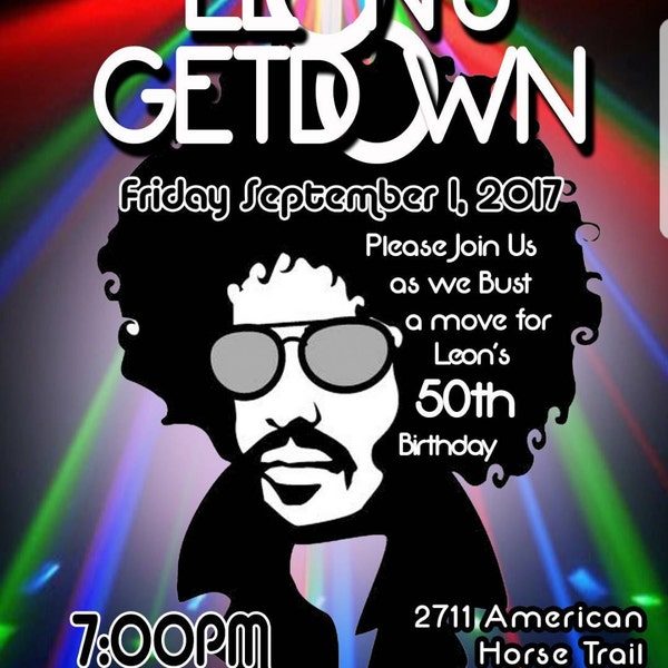 70s Soul Train Disco Dance Party Mens Invitation 60's 70's Party ...
