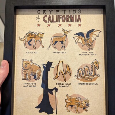 Famous Cryptids of California Print - Etsy