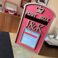 PERSONALISED Wedding Post Box, Party, Royal Mail Style - Flat Pack ...