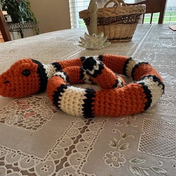 Snake Crochet Pattern English and German, Pdf Download, Crochet ...