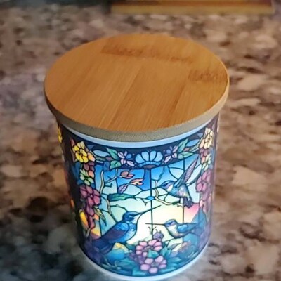 Hummingbird Stained Glass Designed Battery Operated Tea Light Holder - Etsy