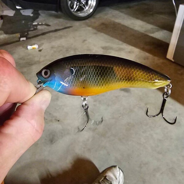 Treysart Handmade Fishing Lure 4.5 Inch Predator Swimbait bluegill - Etsy