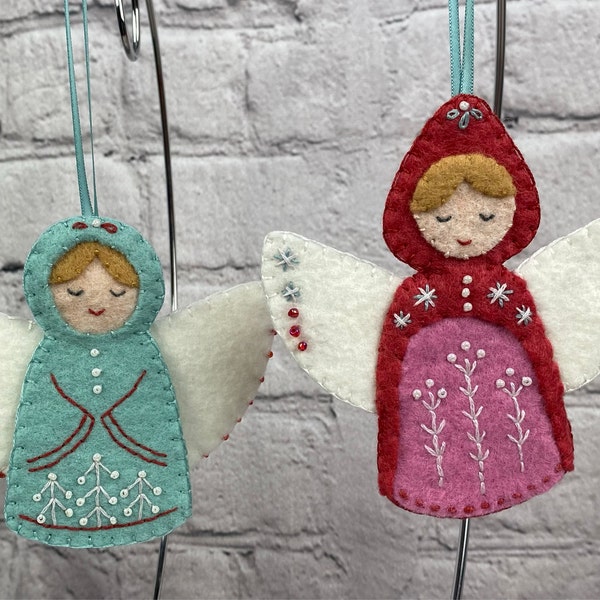 Christmas Angel PDF Pattern: Scandi and Folk Art Inspired Felt Sewing ...