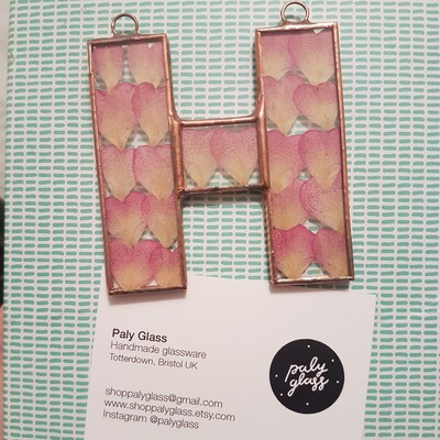 Personalised Stained Glass Pressed Flowers Initial Frame - Etsy