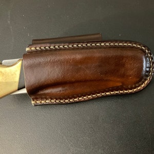 Vertical and Horizontal Leather Sheath for Buck 110 Folding Hunter ...
