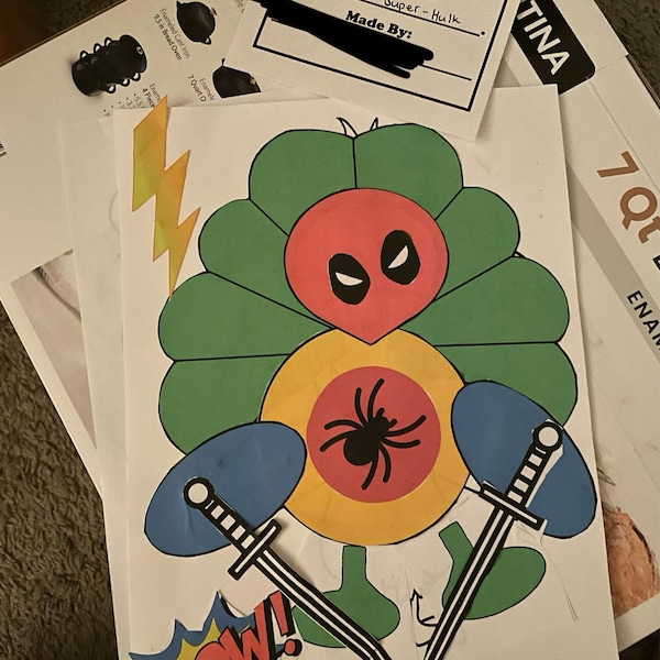 Superhero Turkey in Disguise Kit: Kids Thanksgiving Craft (digital ...