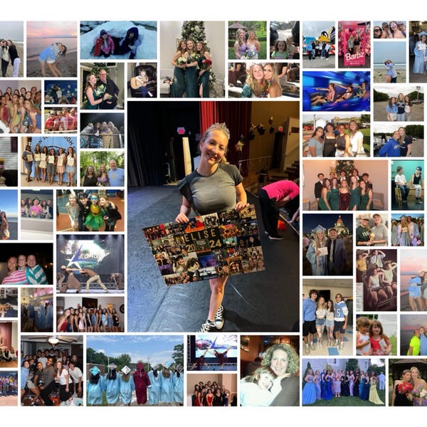 Graduation Photo Collage Template, Landscape 36x24 Poster Size Graduate ...