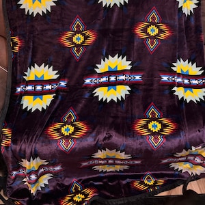 Native American Style Design Super Soft Plush Reversible Full Size ...