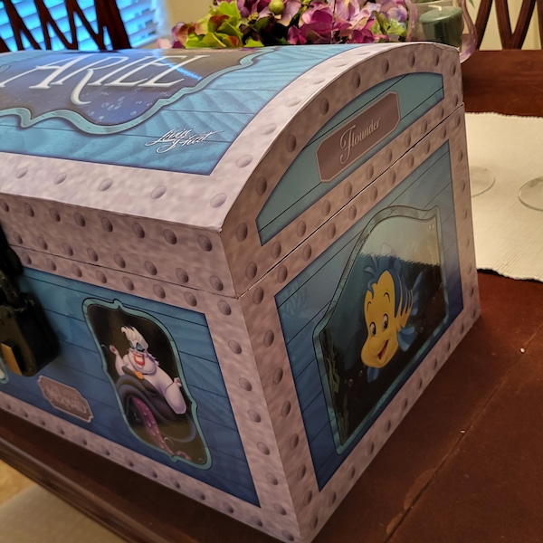 TREASURE CHEST Small 15" Optional Straps, Buckles, Lock or Latch. Shelf ...