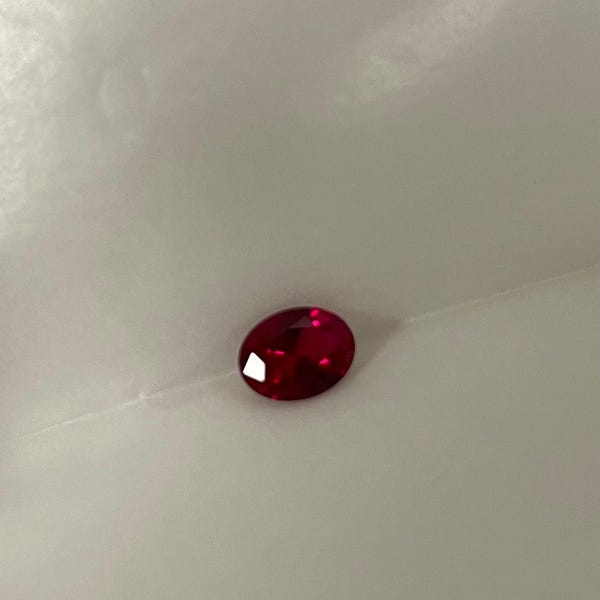 Oval Hydrothermal Lab Grown Ruby - Etsy