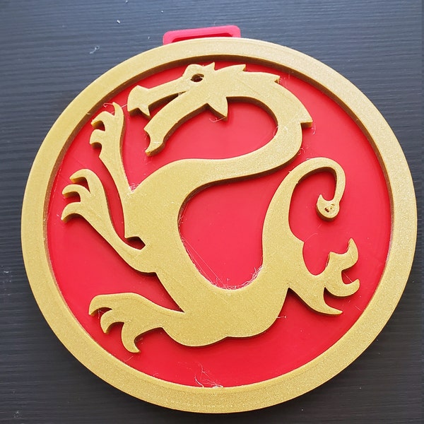 Mulan Inspired Dragon Design Medal Medallion Disc - Etsy