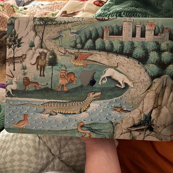 Weird Medieval Bestiary MacBook Pro 14 Case M5 M4 M3 M2 M1 Ugly Art Mac ...
