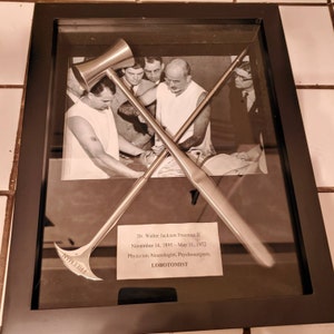 Lobotomy Orbitoclast & Hammer Surgical Medical Tools Shadowbox With ...