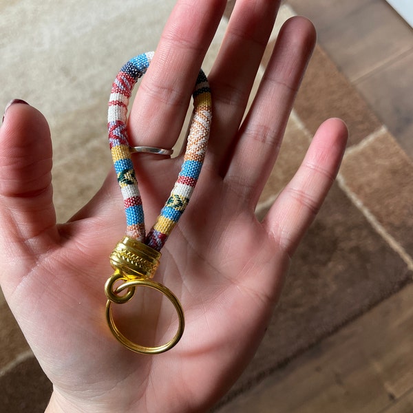 Boho Key Chain With Keyring - Handmade Surfer Accessories - Hippie ...