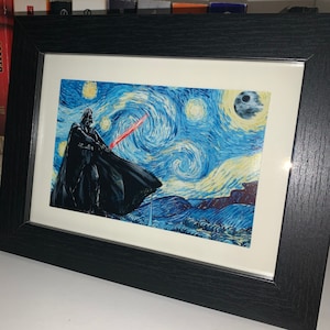 Darth Vader Death Starry Night Vincent Van Gogh Art Print Poster - Etsy