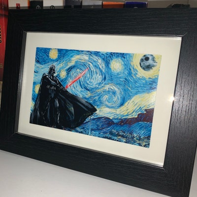 Darth Vader Death Starry Night Vincent Van Gogh Art Print Poster - Etsy
