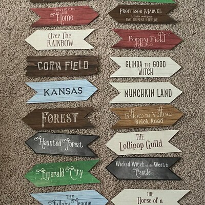 Wizard of Oz Directional Signs Party Pack Printable Follow the Yellow ...