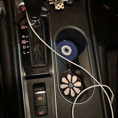 Set of 2 Blue Car Coasters,cute Car Accessories,customisable Car Decor ...