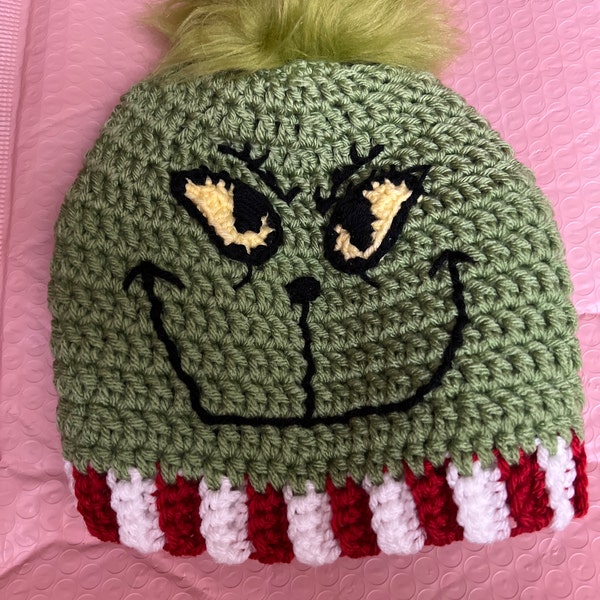 Grinch Inspired Crochet Hat, for Kids & Adults - Etsy