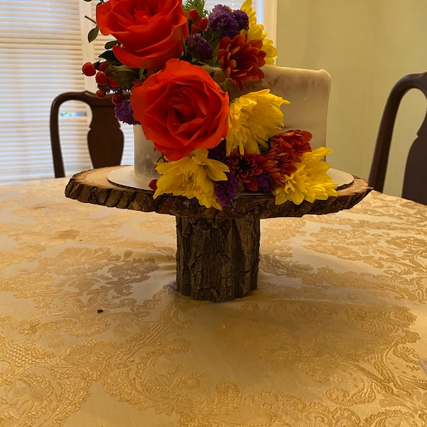 Free Shipping Rustic Cake Stand, Wooden Cake Stand, Cupcake Stand ...