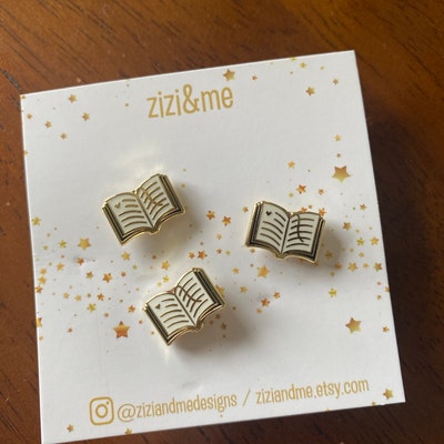Mini Gold-plated Book Pins Set of 3. Adorable Bookish Pin Gift. Great ...