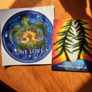 Tree of Life Art, Gaia Art Card, Earth Painting, Flower of Life ...