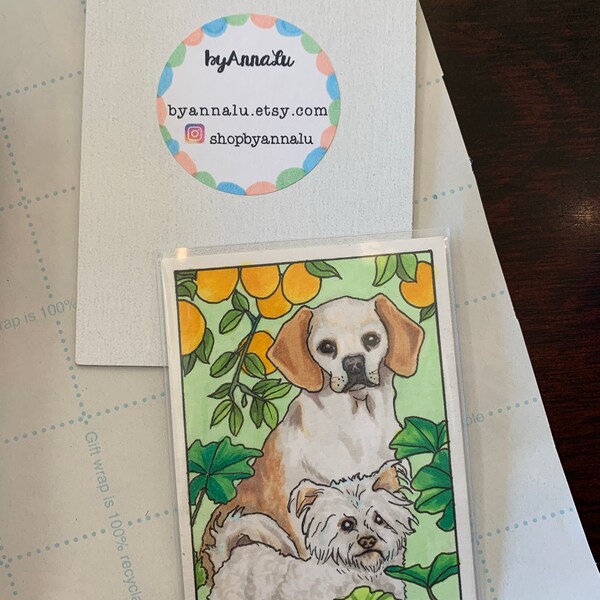 Personalized Trading Card With Copic Marker Background Color - Etsy
