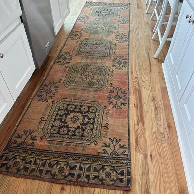 Turkish Rug, Runner Rug, Kitchen Rug, Oriental Rug, Vintage Wool Rug 3. ...