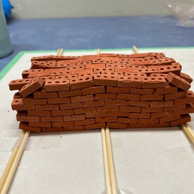 Real Mini Red Bricks Premium Quality 1/12 Scale, Perfect for Dioramas ...