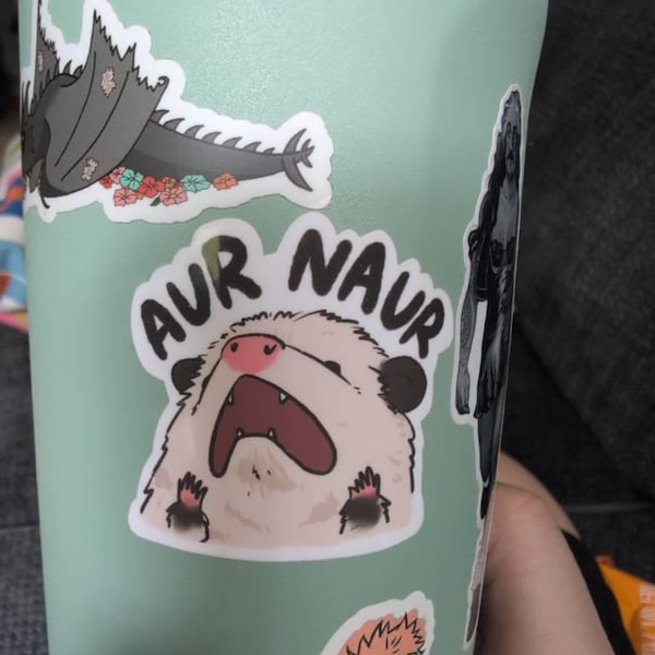 Aur Naur Cute Sticker | Series 1 | Funny Sticker | Possum Hamster ...