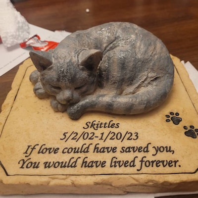 Cat Memorial Stone, Personalized Cat Memorial Gift, Cat Grave Markers ...