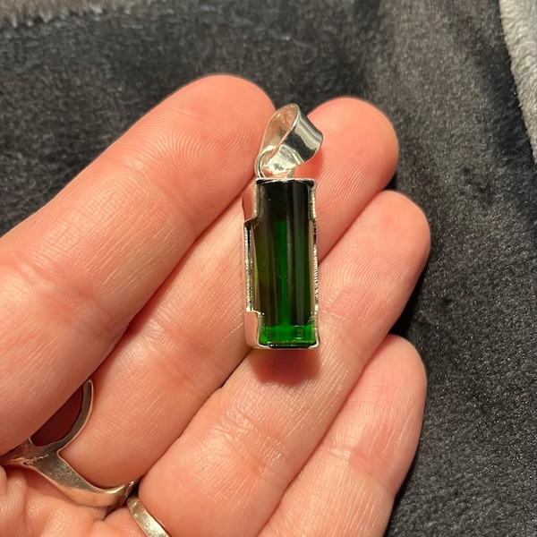 Splendid GREEN TOURMALINE Pencil Gemstone Pendant,tourmaline Pencil ...