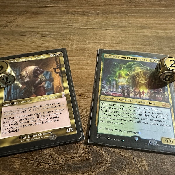 1x Gold Command Zone Metal Die 2, 4, 6, 8, 10 & 12 for Commander Tax ...