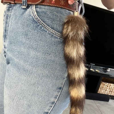 Raccoon Tails Raccoon Tail Keychain Taxidermy Keychain Raccoon Tail ...