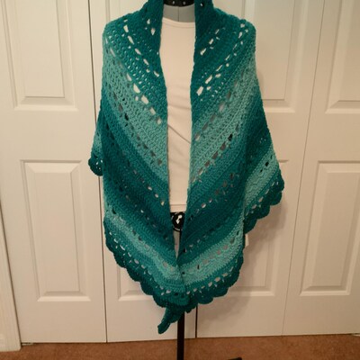 Crochet Pattern Stitch Chart / Lacy Summer Shawl / Easy Scallop Wrap / Beginner Friendly Crochet ...
