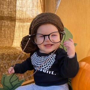 Ruth Bader Ginsburg Wig Hair RBG Wig Crochet Hair Old Lady Hair Baby, Toddler, Kids , Adult ...