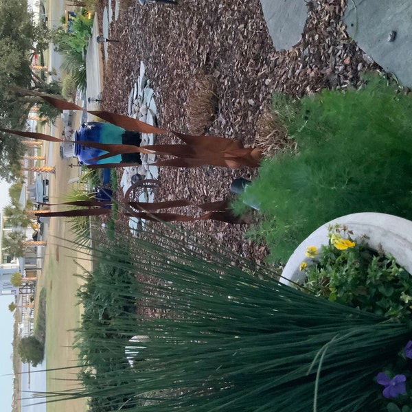 Marsh Grasses - Garden Abstract Sculpture From Rust Metal. - Etsy