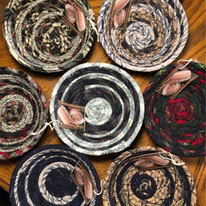 Small Rope Bowls Rope Fabric Bowl Coiled Rope Basket - Etsy