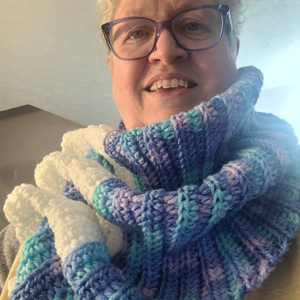 Waterfall Wrap Scarf Pattern | PDF CROCHET PATTERN | Easy Pull Through ...