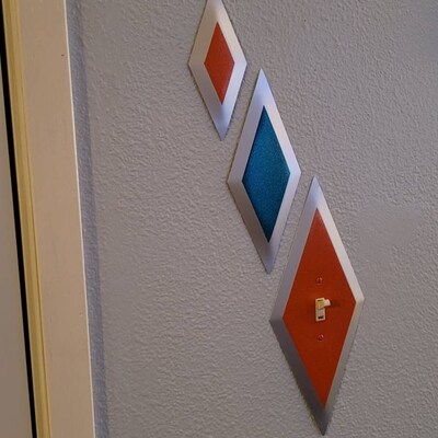 Diamundo Painted Deluxe Atomic Mid Century Diamond Light Switch Outlet ...