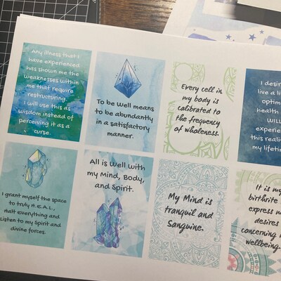 Blank Printable Boho Affirmation Cards, Watercolor Cards, Blank Note ...