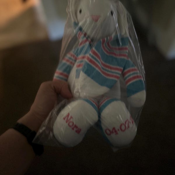 Plush Bunny From YOUR Baby's Hospital Receiving Blanket!! - Etsy