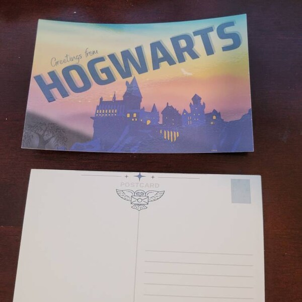 Wizard School Postcard Digital Download - Printable Post Card HP Owl ...