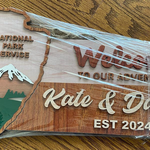 National Park Welcome Sign 3D, Personalized National Park Sign, Custom ...