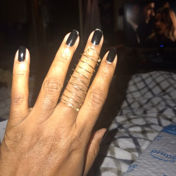 Brass Full Finger Coil Ring - Etsy