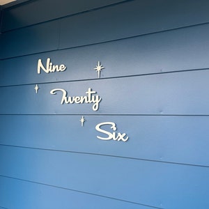 Mid Century Cursive House Numbers: Regular Size - Etsy