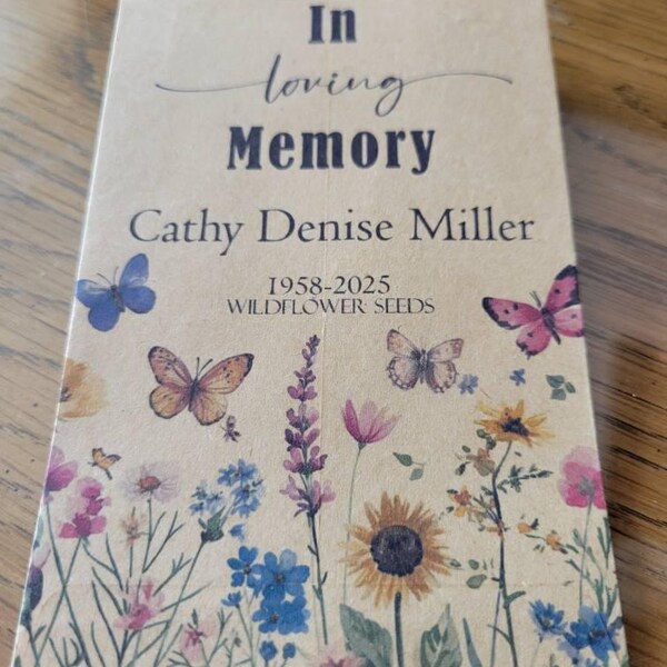 25 BULK Wildflower Seed Packet Wedding Favors Personalized Seed Packets ...