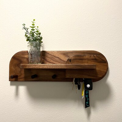 Entryway Organization, Key Holder, Wall Mount Coat Rack With Shelf ...