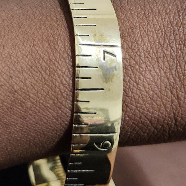 Gold Measure Tape Bangle,gold Measure Tape Cuff,gold Measure Tape ...