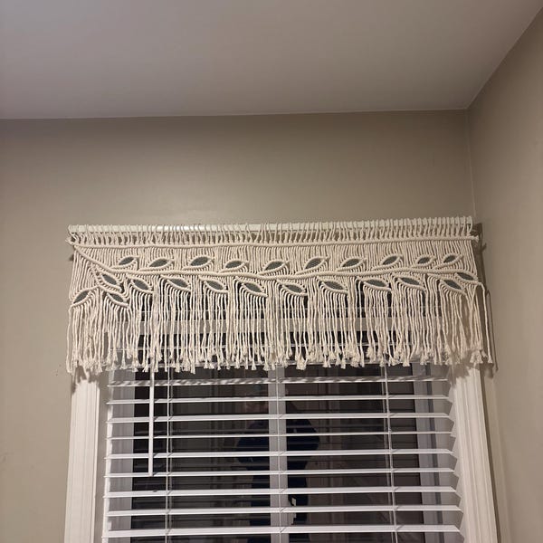 Macrame Window Valance, Wall Hanging, Bead Curtain - Etsy